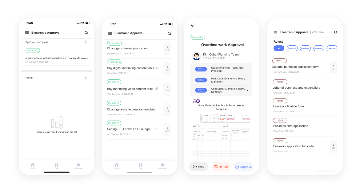 Electronic Approval – CLounge